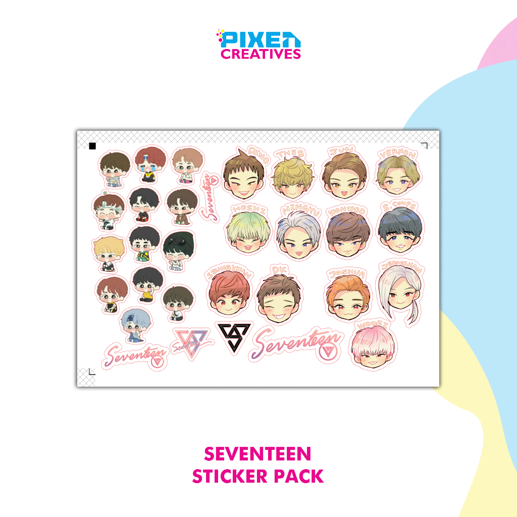 SEVENTEEN Sticker Pack Vinyl Laminated | Shopee Malaysia