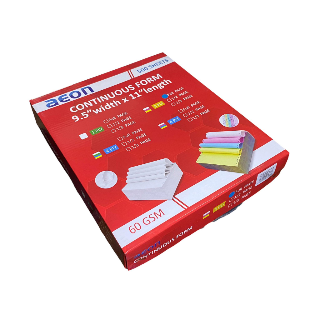 AEON 3Ply Carbonless Continuous Form Paper 1Whole 60gsm 500Sheets ...