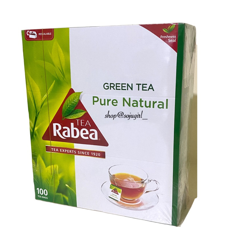 100’s Rabea Pure Natural Green Tea (Product of Saudi Arabia) | Shopee ...