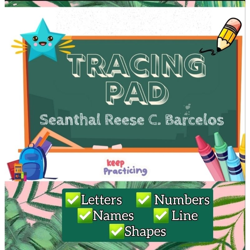 Personalized Tracing Pad/Tracing Names, Letters, Lines, Shapes and ...