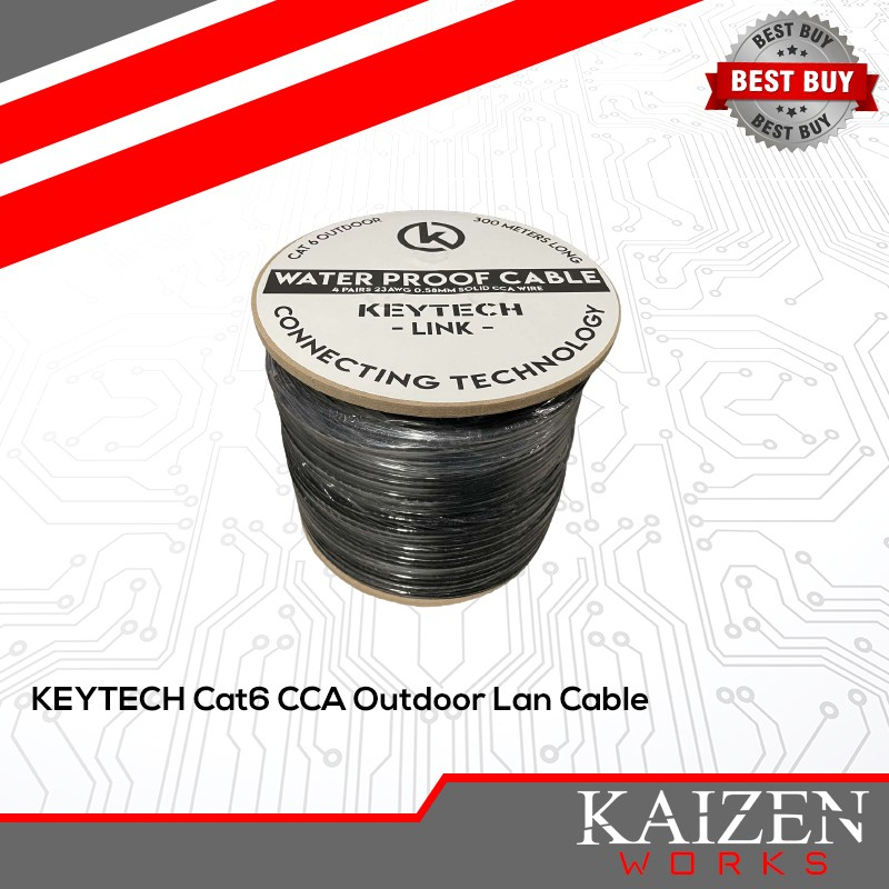 KEYTECH CAT6 CCA Outdoor UTP Ethernet LAN Cable 305m | Shopee Malaysia