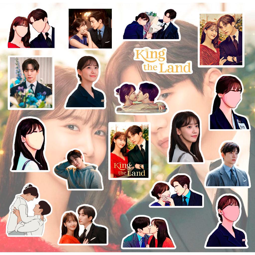 King The Land Stickers Kdrama Series Netflix Korean Drama Sticker Yoona Junho Glossy Minimum Of ...