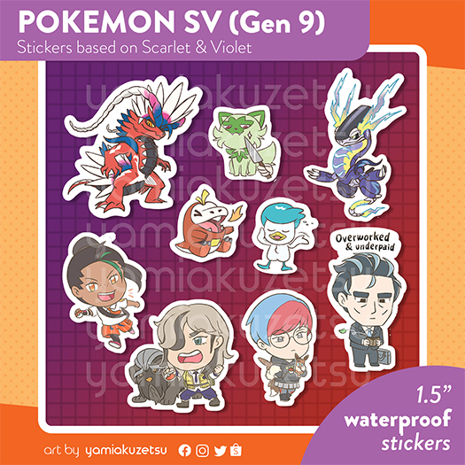 Pokemon SV Scarlet Violet stickers by yamiakuzetsu | Shopee Malaysia