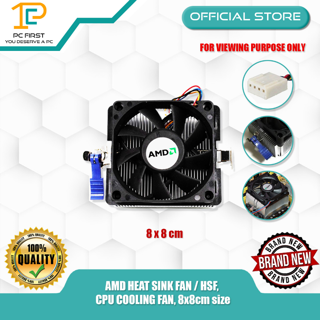 AMD HEAT SINK FAN / HSF, CPU COOLING FAN, 8x8cm size | Shopee Malaysia