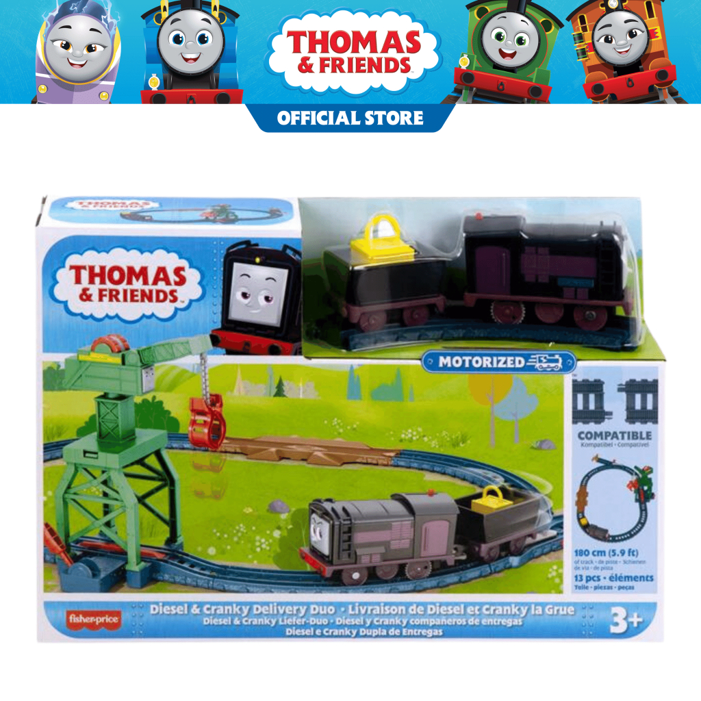 Fisher-Price Thomas & Friends Motorized Diesel and Crancky Playset ...