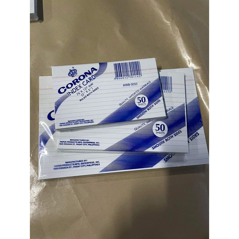 Corona index card ruled both sides (estimated 160gsm) | Shopee Malaysia