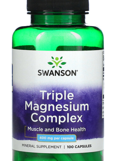 Swanson, Triple Magnesium Complex, 400 mg, 100 Capsules | Shopee Malaysia