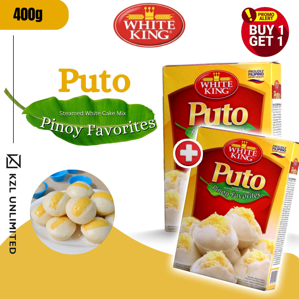 KZLU White King Puto Steamed White Cake Mix Pinoy Favorite 2x400g | Shopee Malaysia