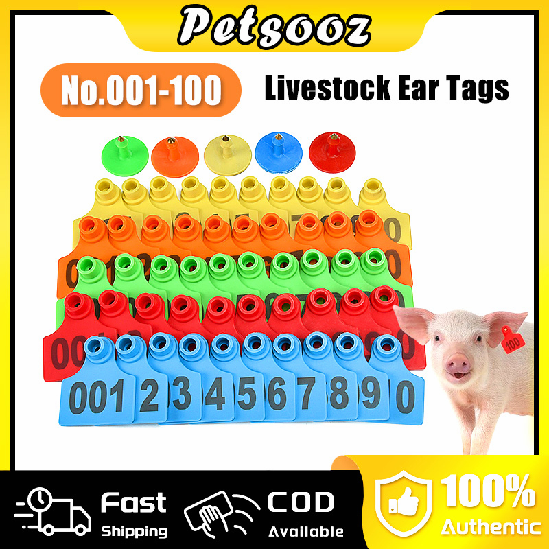 Numbered Plastic Livestock Ear Tags for Pig Goat Cow Cattle Animal ...
