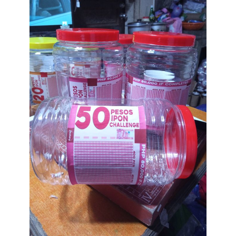 50 PESOS IPON CHALLENGE IN A TRANSPARENT PLASTIC JAR/PHP99.00 | Shopee ...