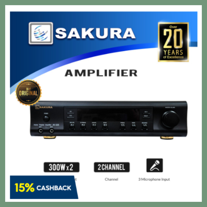 Sakura AV-325 150W X 2 Home Theater Amplifier (Black) | Shopee Malaysia