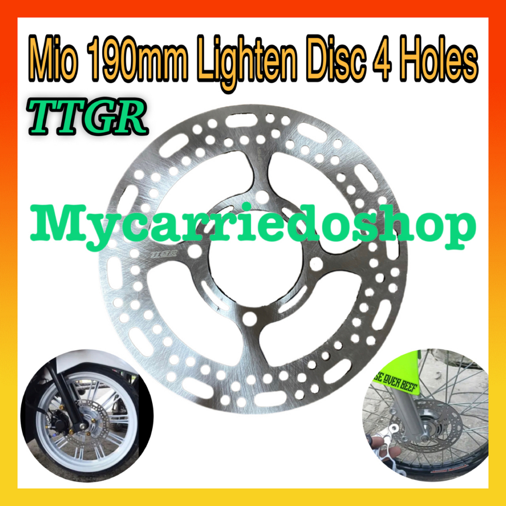 TTGR Brake Rotors Mio 190mm Lighten Disc 4 Holes Front Discplate For ...