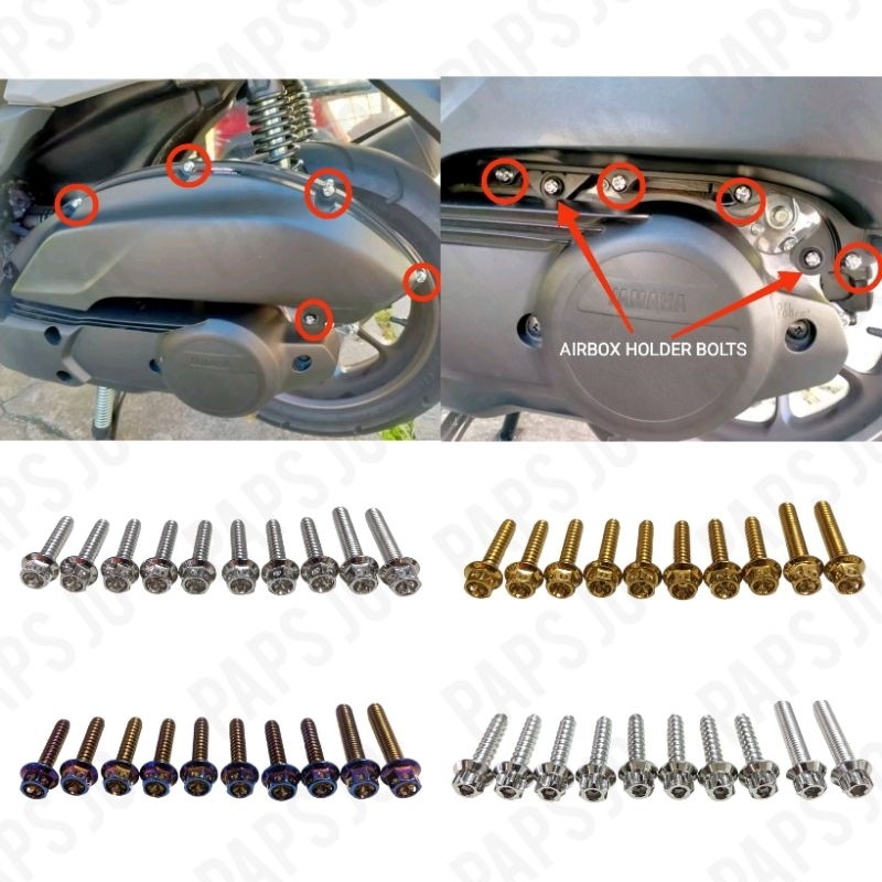 HENG AIRBOX BOLT SET NMAX/AEROX V1/V2 | Shopee Malaysia