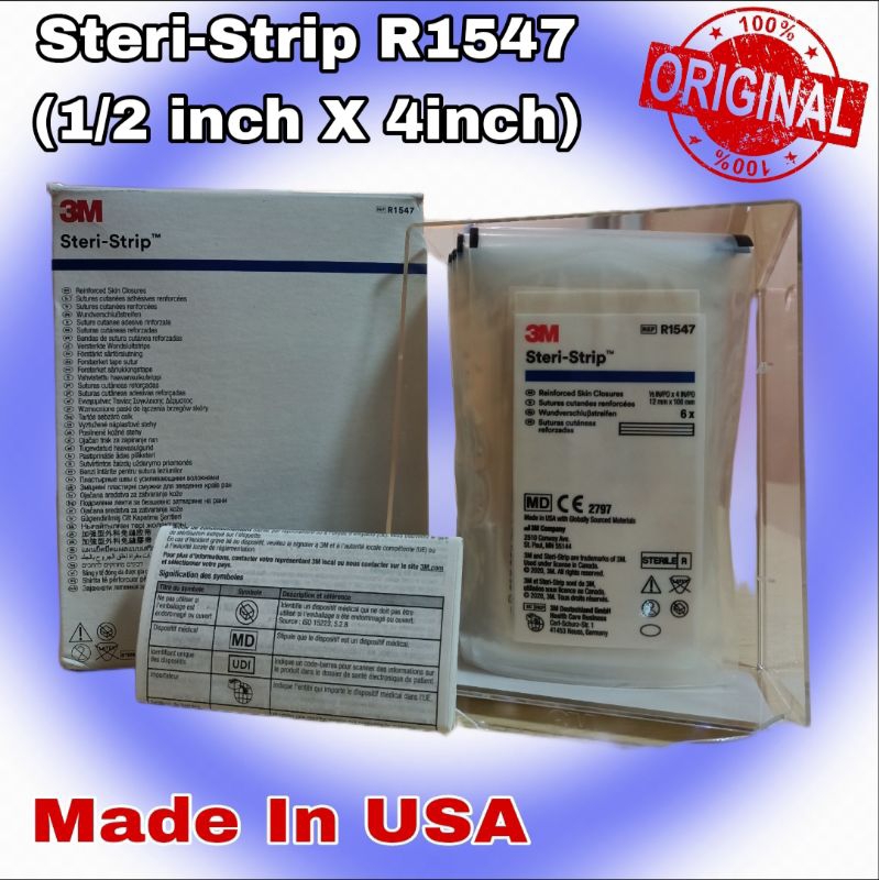 3M Steri-Strip R1547 (1/2inch X 4inches) 1BOX (50packs) | Shopee Malaysia