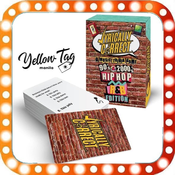 Lyrically Correct 90's and 2000's Hip Hop and R & B Music Trivia Card ...