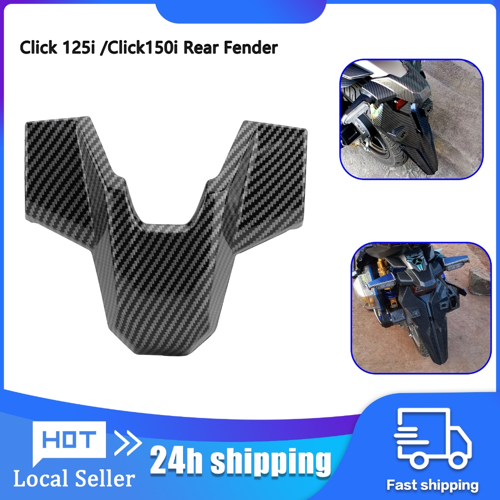 Honda Click Rear Fender Upper Cover Carbon Fiber for Honda Click 125i ...