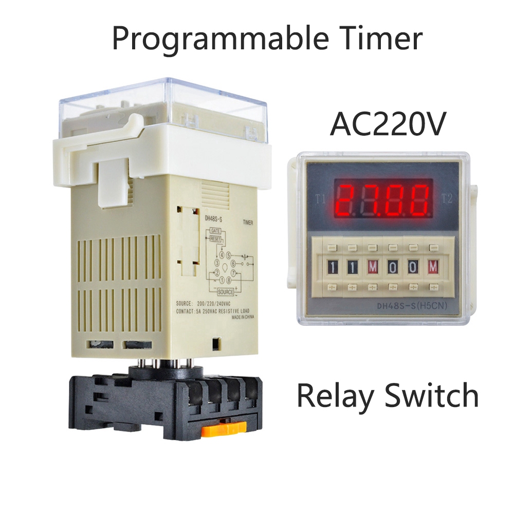 DH48S Digital LED Programmable Timer Relay Switch AC220V Timer Relay ... DH48S Digital LED Programmable Timer Relay Switch AC220V Timer Relay ...