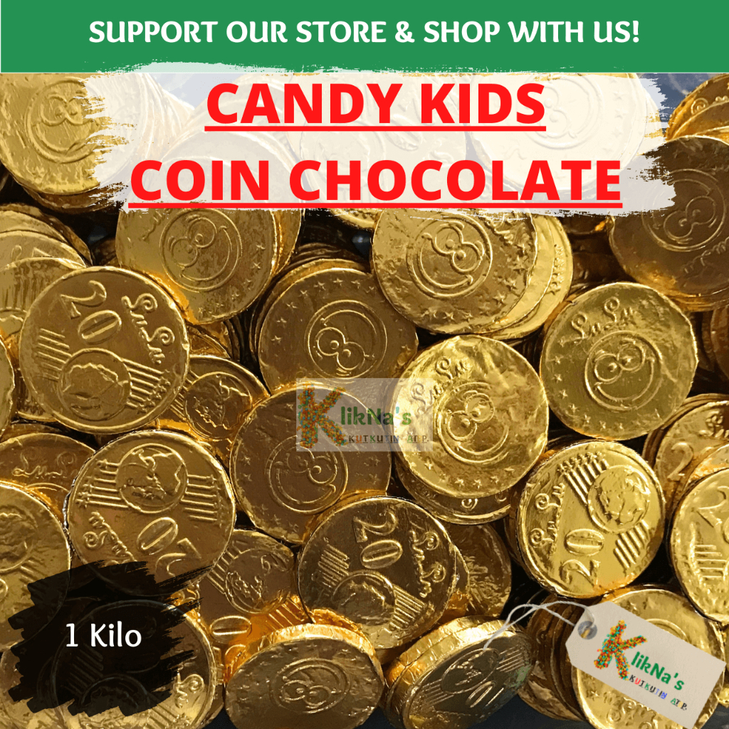 KlokNa's Candy Kids Coin Chocolate 1kilogram | Gold Coins Chocolate ...