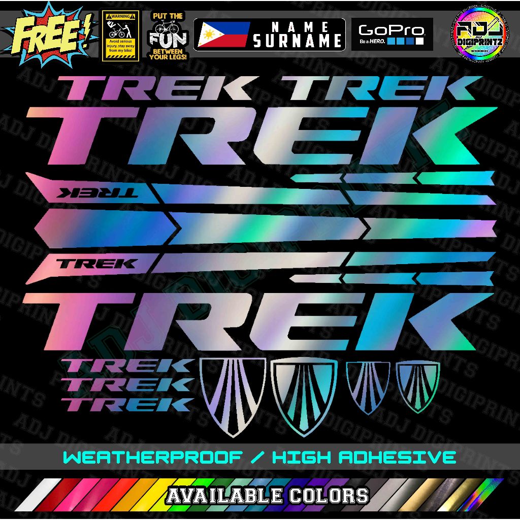 TREK Bike Frame Set Decals Stickers MTB SPECIAL COLOR VINYL | Shopee ...
