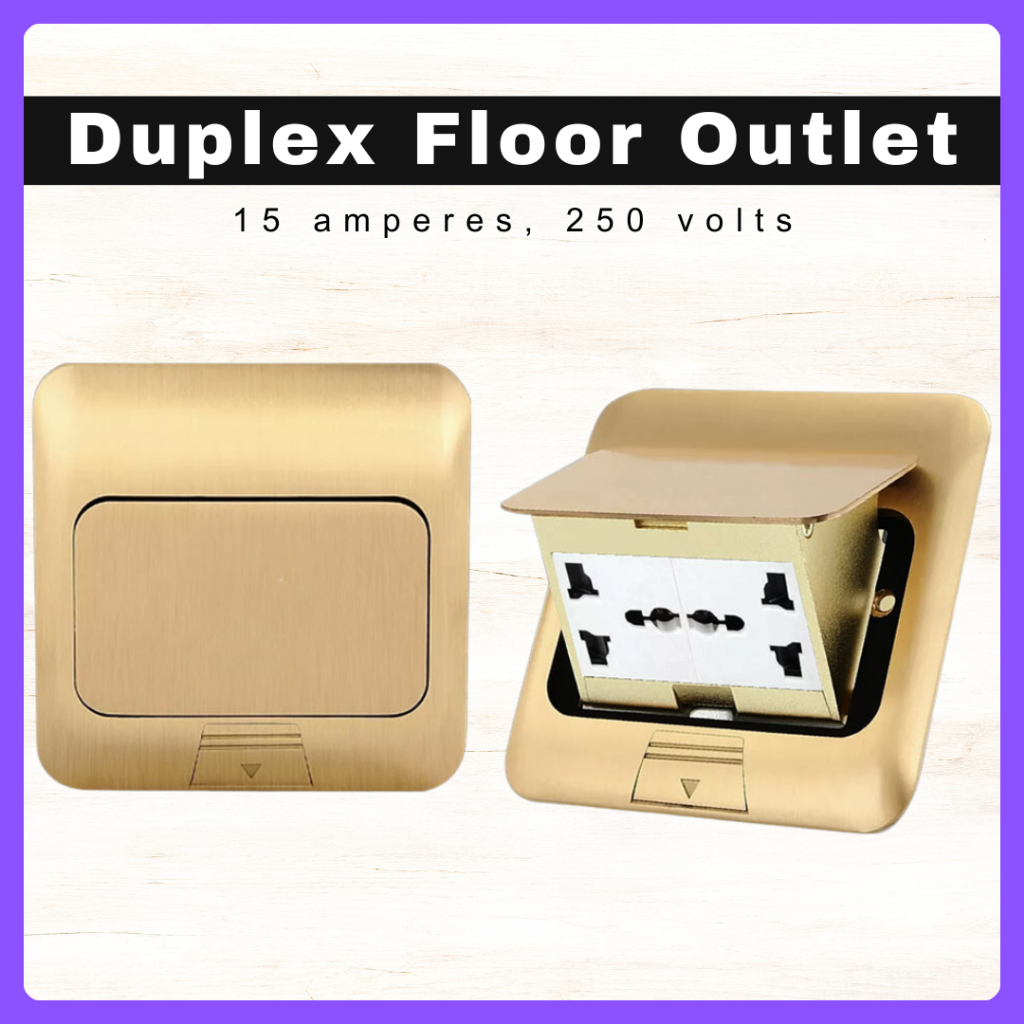 15A Duplex Electrical Floor Outlet and Receptacle Pop Up Floor Box ...