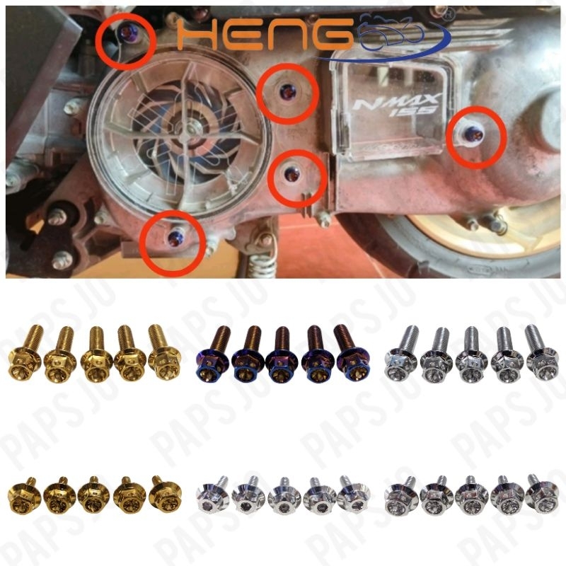 HENG ACRYLIC CVT BOLTS NMAX, AEROX V1/V2 5PCS | Shopee Malaysia