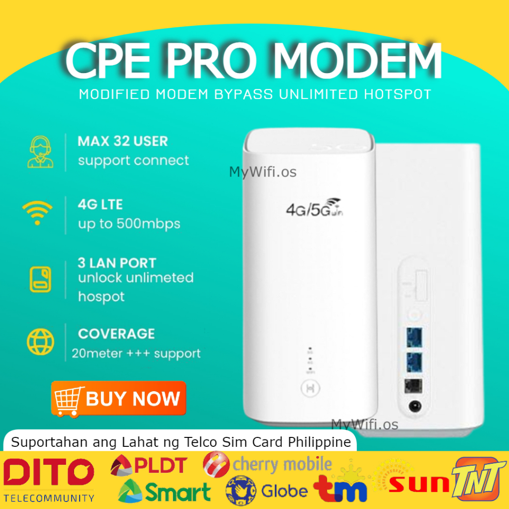 CNET WiFi Router Sim Card Modem 4G/5G Pro CPE LTE Cat12 Up To 600Mbps 2 ...