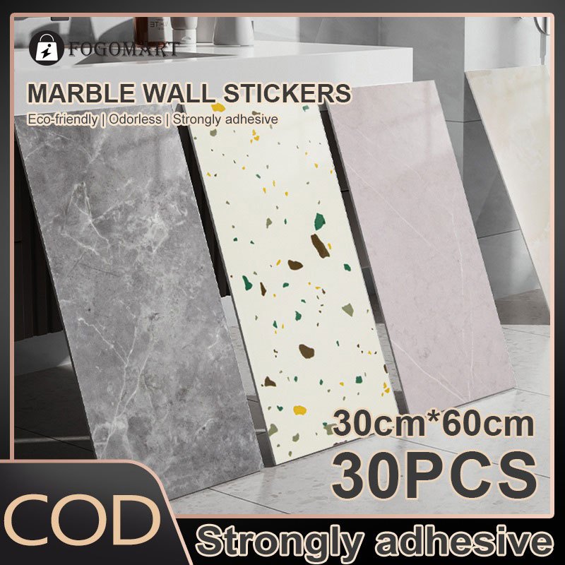 30pcs 30x60cm Marble Wallpaper For Kitchen Backsplash Countertop ...