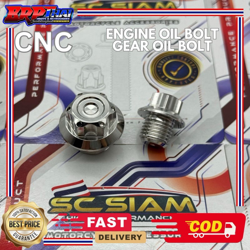 SC CIAM CNC ENGINE OIL CAP BOLT & GEAR OIL CAP BOLT YAMAHA / HONDA ...