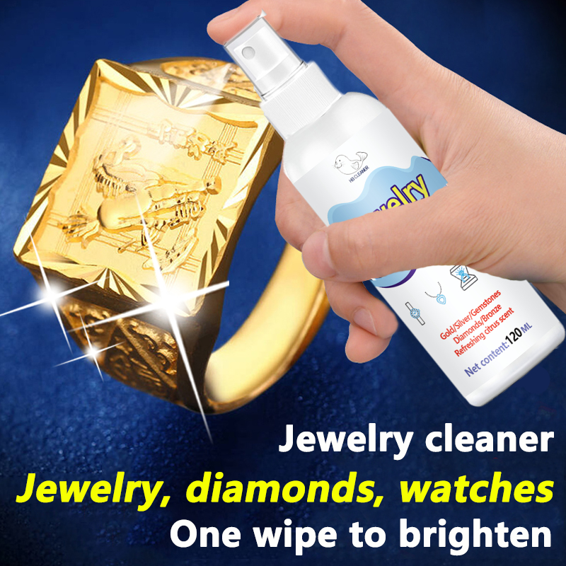Jewelry Diamond Cleaner Spray 120ml Anti-Tarnish Silver Gold Gem ...