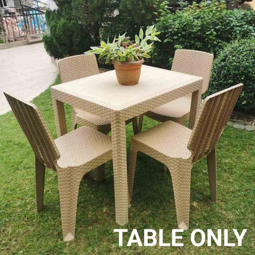 RATTAN DINING OFFICE TABLE RECTANGULAR RATTAN DESIGN TABLE / PICNIC ...