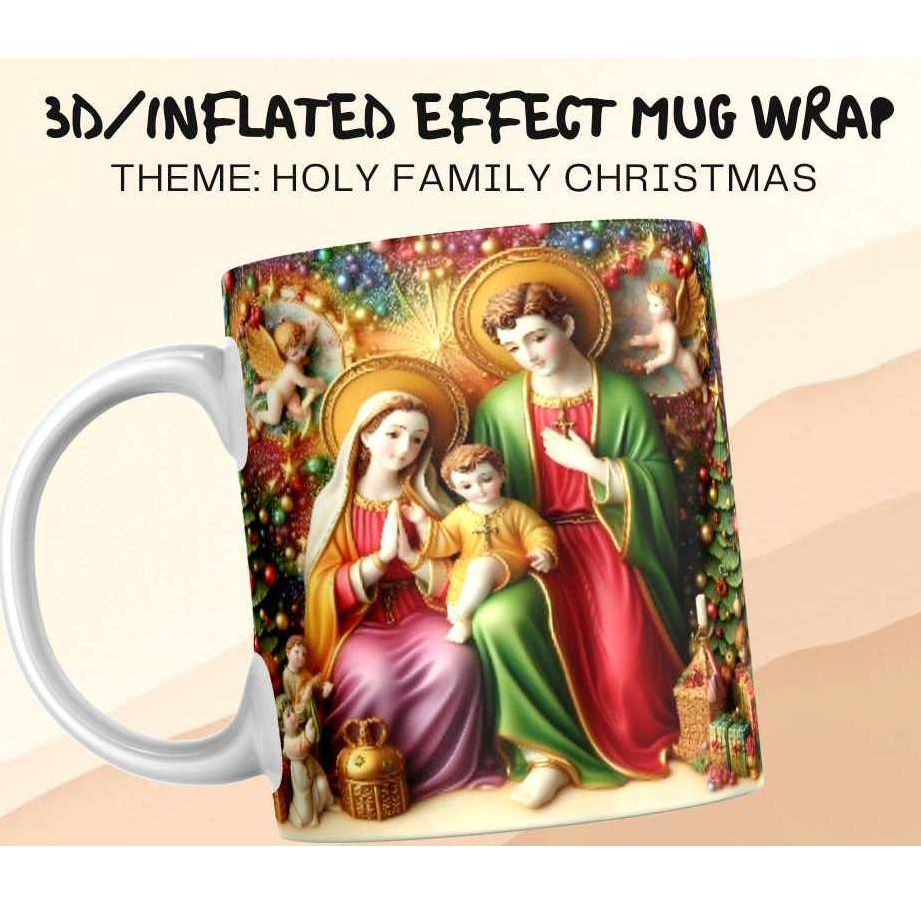 HOLY FAMILY MUG WRAP DESIGN WITH FREE WINDOW MUG BOX | Shopee Malaysia