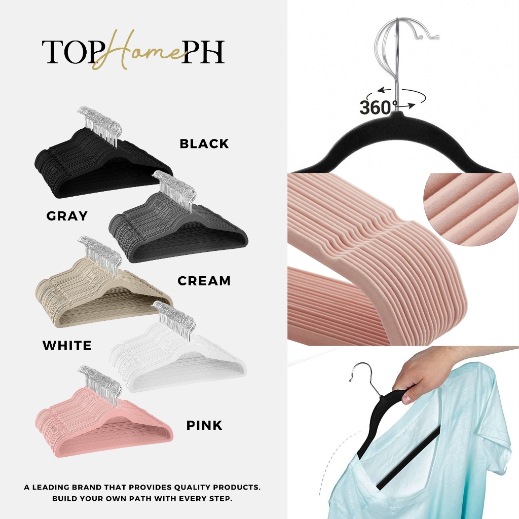 TOP HOME PH 360 Swivel Hanger Hook Hnagers Non-Slip Clothes Heavy Duty ...