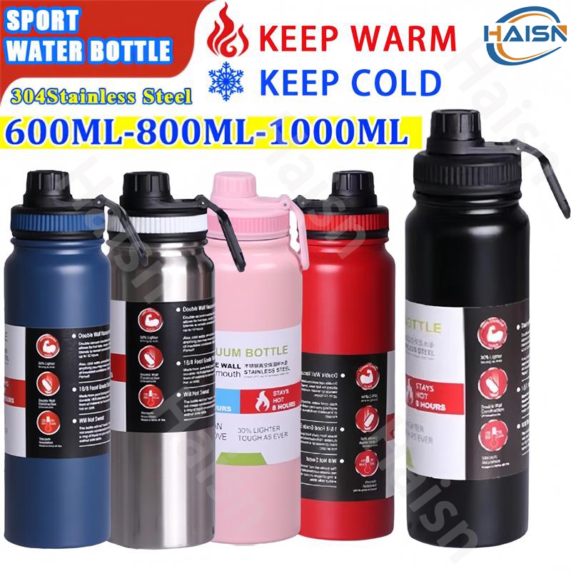 Haisn Aqua Flask Tumbler Stainless Steel Double Wall Hot and Cold Vacuum Flask Sport 600/800 ...