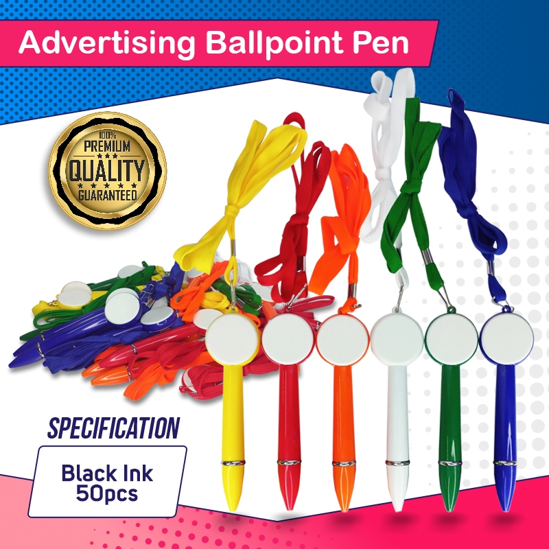 Hung Rope Avertising Ballpoint Pen (50PCS) | Shopee Malaysia