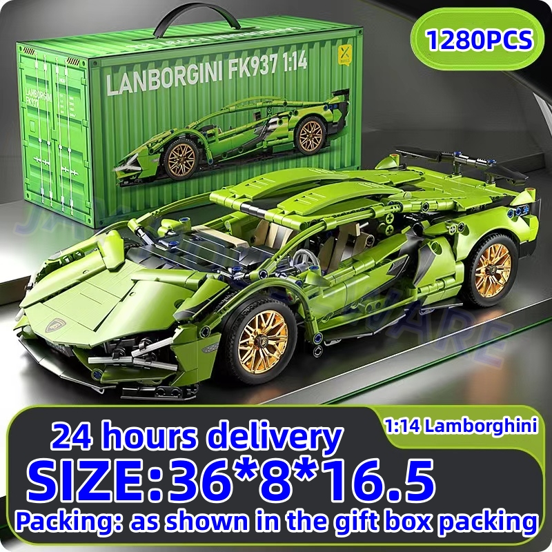 LEGO building blocks Lamborghini Building Blocks Racing Car Toys Big ...