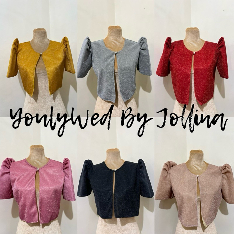 Modern Filipiniana Bolero (Candy Crush Fabric) | Shopee Malaysia