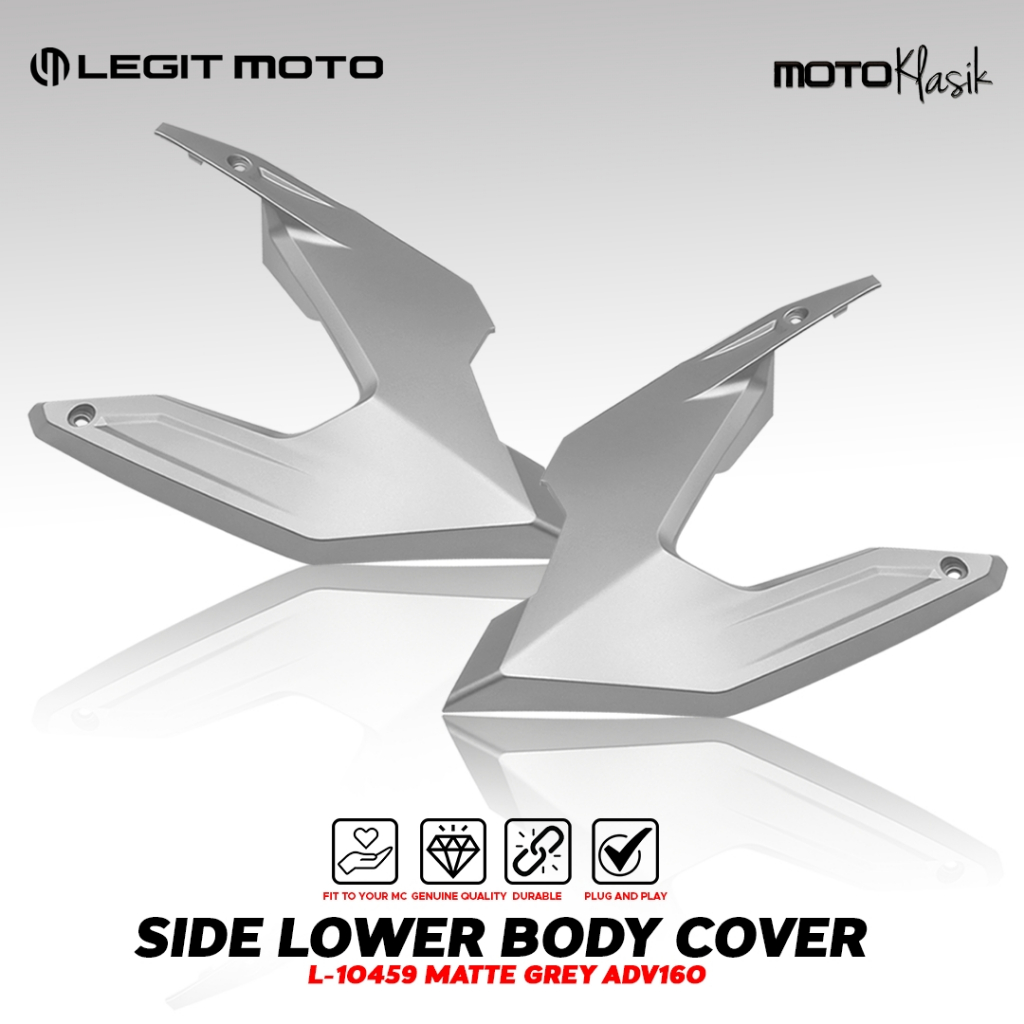 LEGITMOTO HONDA ADV 160 SIDE LOWER BODY COVER MATTE GRAY FINISH FAIRING ...