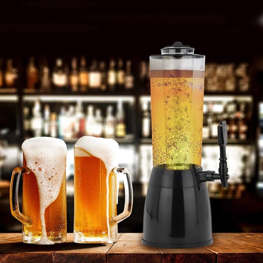 2.5L Beer Tower Dispenser Heavy Duty Juice Cocktails Soda Tower Beer ...
