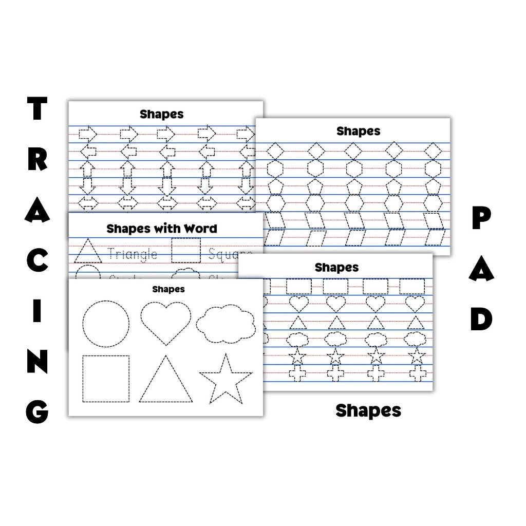 Tracing Pad | Tracing Paper | Alphabet | Lines | Shapes | Numbers ...