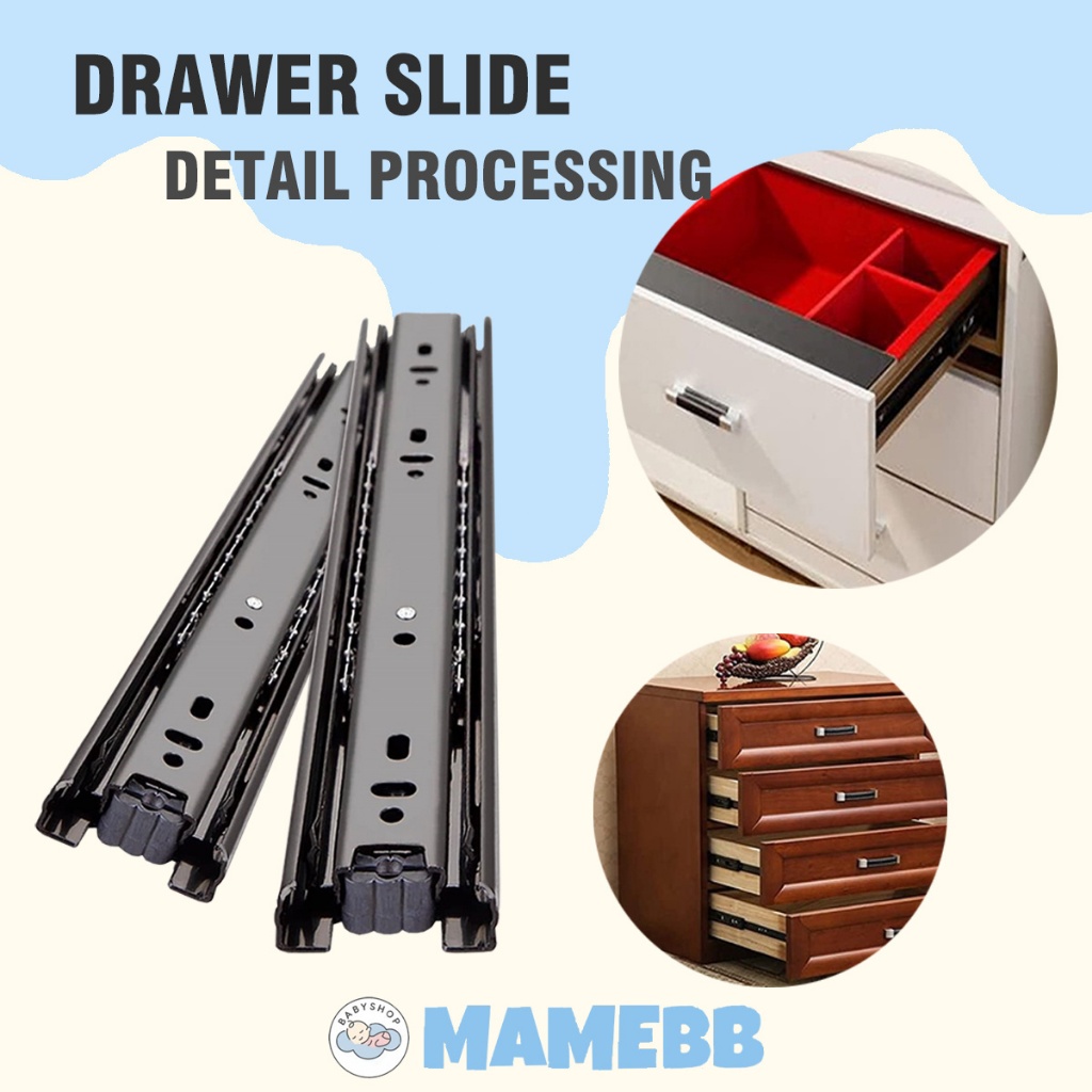 Multi-size Guide Full Extension Ball Bearing Drawer Roller Drawer ...
