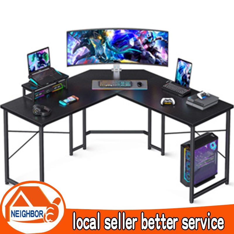 L-Shaped Computer Desk, Esports Desk, Computer Desk With Storage Rack ...