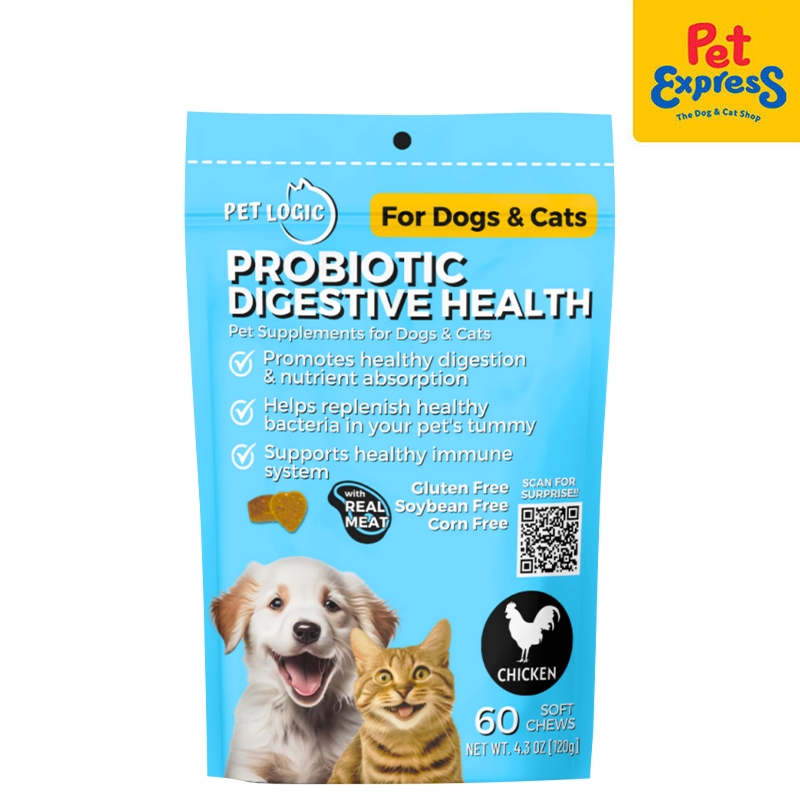Pet Logic Probiotic Digestive Health Chicken Pet Supplement 120g ...