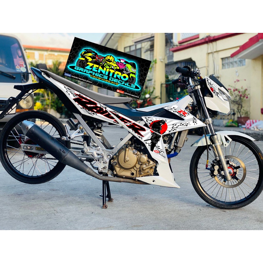 JAPAN SAMURAI DECALS FOR RAIDER R150FI (ZENITRO GRAPHICS DECALS ...