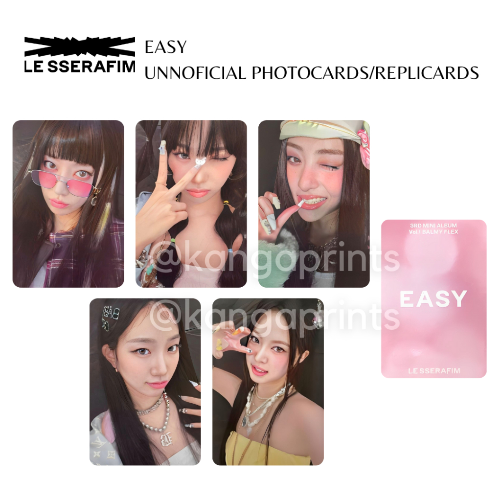 LE SSERAFIM EASY replicards (balmy flex ver.) | Shopee Malaysia