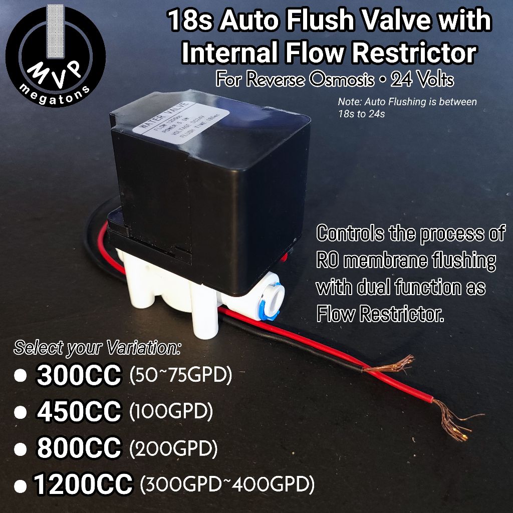 Auto Flush Valve 18s with Internal Flow Restrictor 24 Volts 1/4" for ...