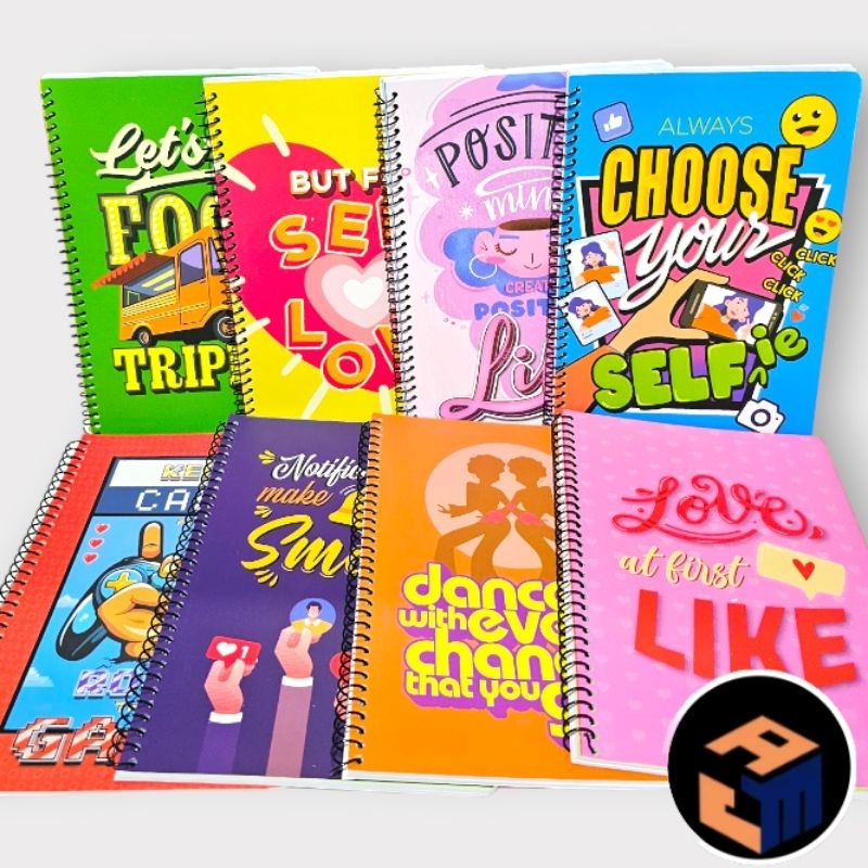 Spring Leaf Premium Spiral Notebook Make a Statement in Random Desigm ...