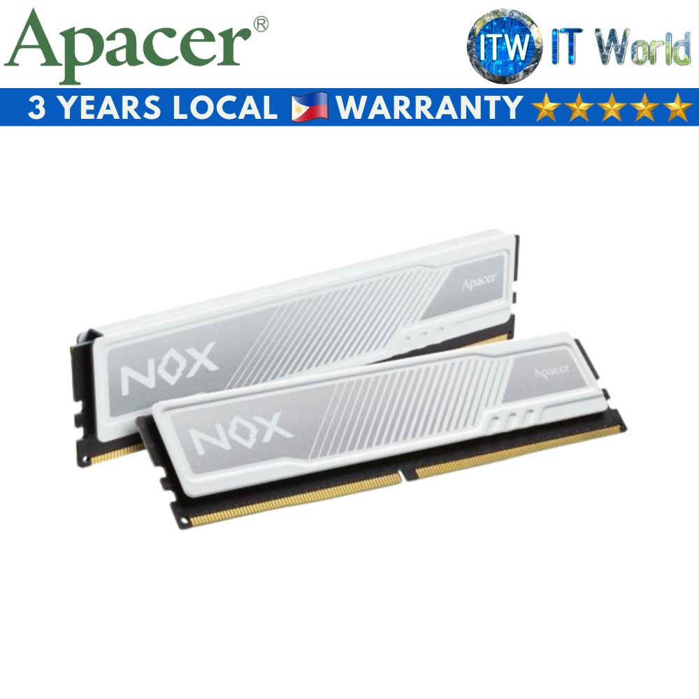 Apacer NOX White 16GB (2x8GB) DDR4-3600Mhz Gaming Module Memory ...