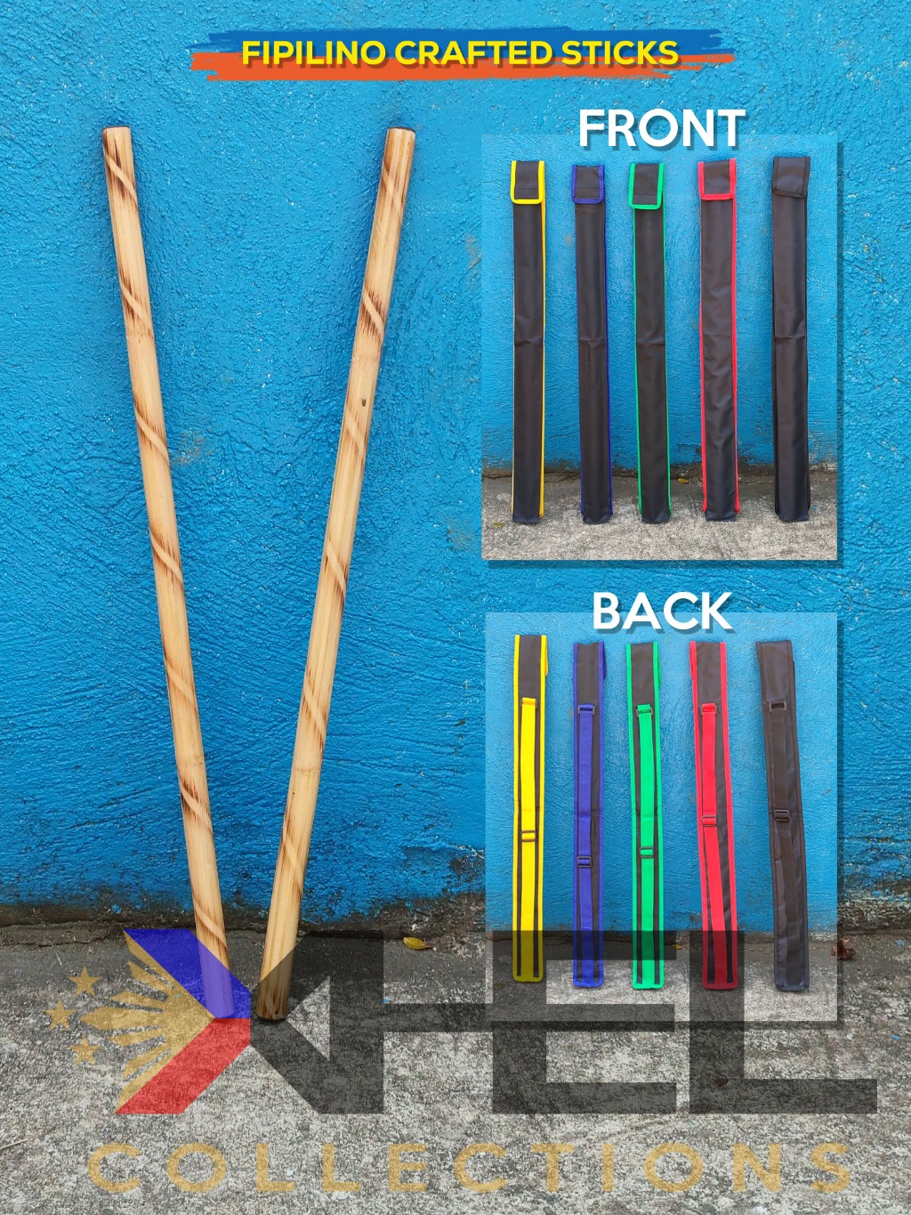 XHEL Arnis Sticks with Case - Rattan Sticks 28 inches - Ideal for ...