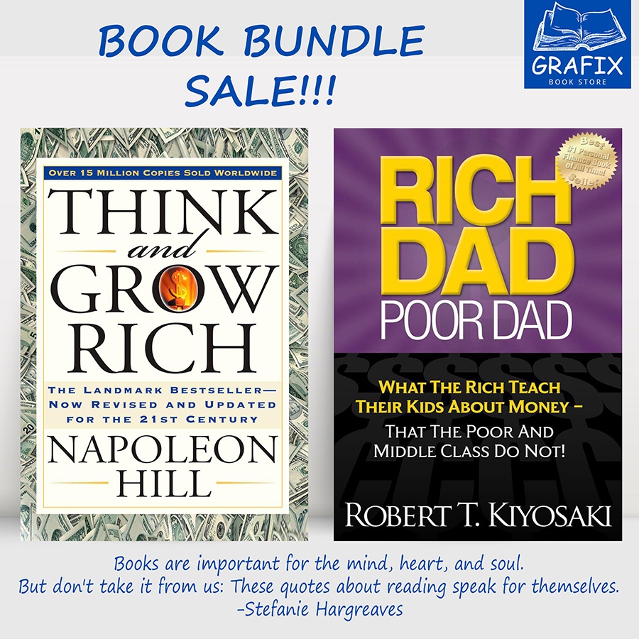 Think and Grow Rich x Rich Dad Poor Dad Bundle (paperback) | Shopee ...