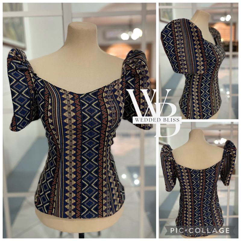 INABEL BLOUSE MODERN FILIPINIANA TOP ETHNIC | Shopee Malaysia